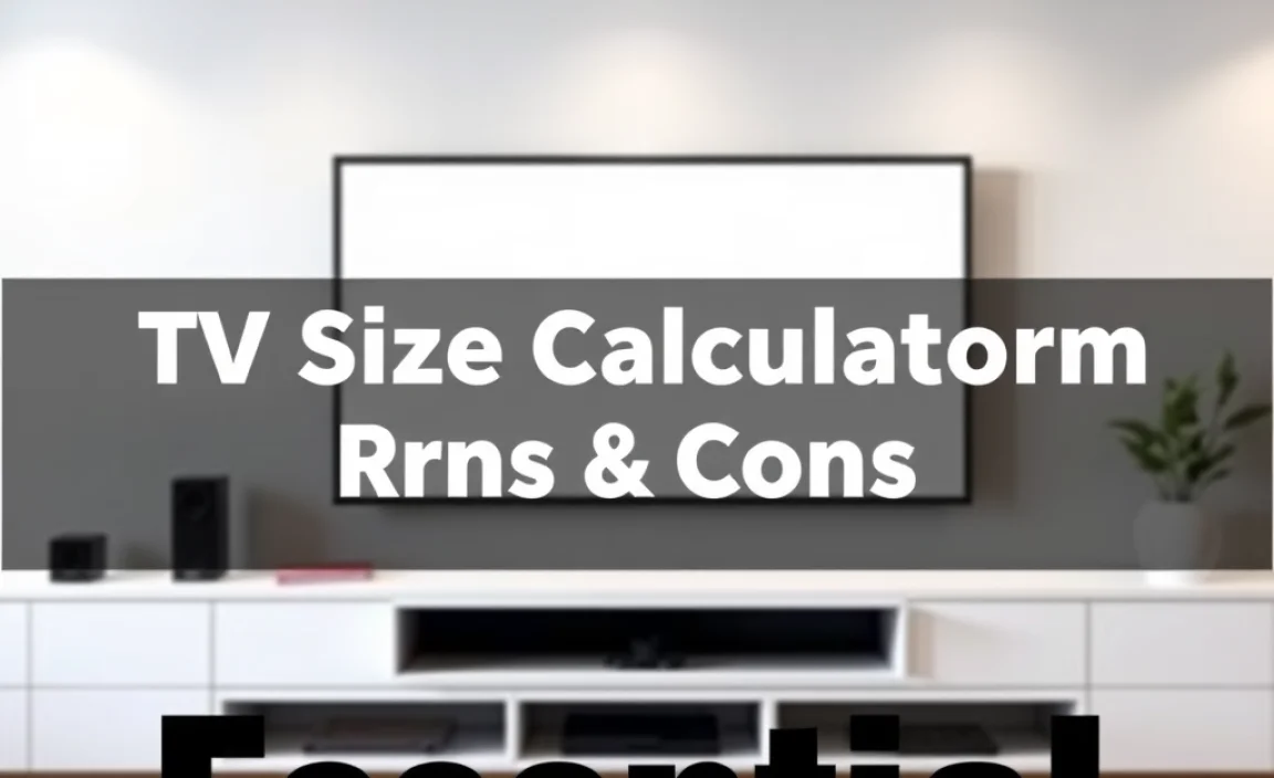 TV Size Calculator Room Pros Cons: Essential - Guide About Headphone ...